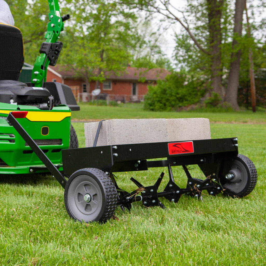Brinly 40″ Tow-Behind Plug Aerator Review — Best Budget Core Aerator ...